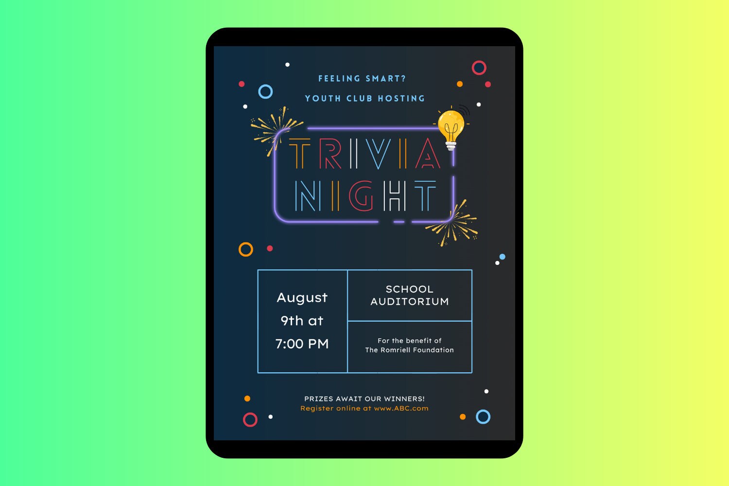 Youth Trivia Night Flyer, Trivia Game Night, Youth Event, Trivia Game ...