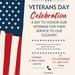 Editable Veterans Day Canva Template, Celebrate Veterans Day,poster ...