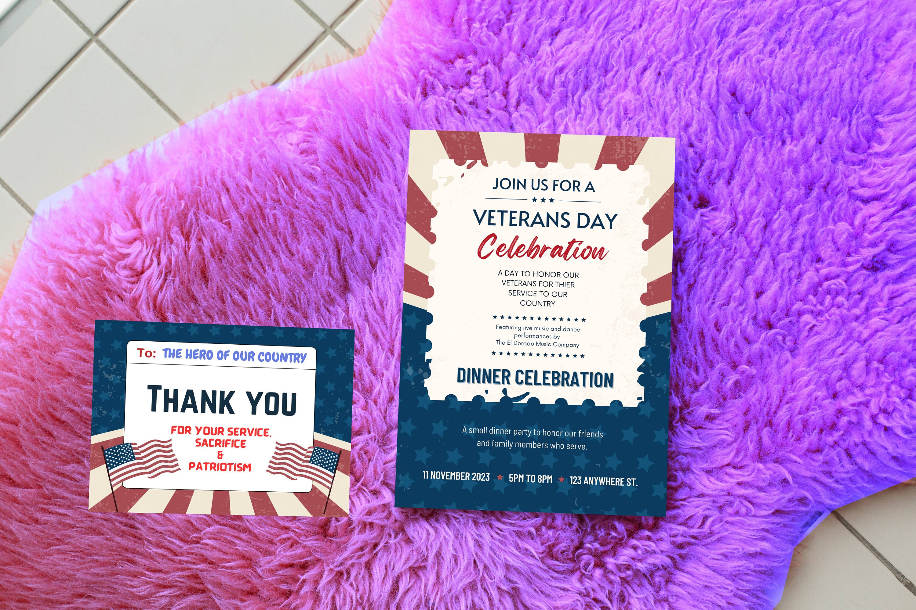 Editable Veterans Day Special Pack Including (flyer + Post Card ...