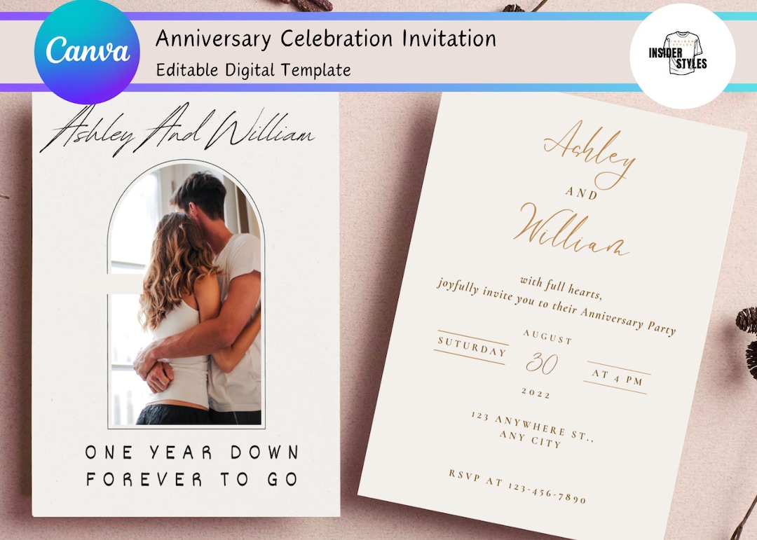 Anniversary Celebration Invitation Card Template, Marriage Anniversary ...