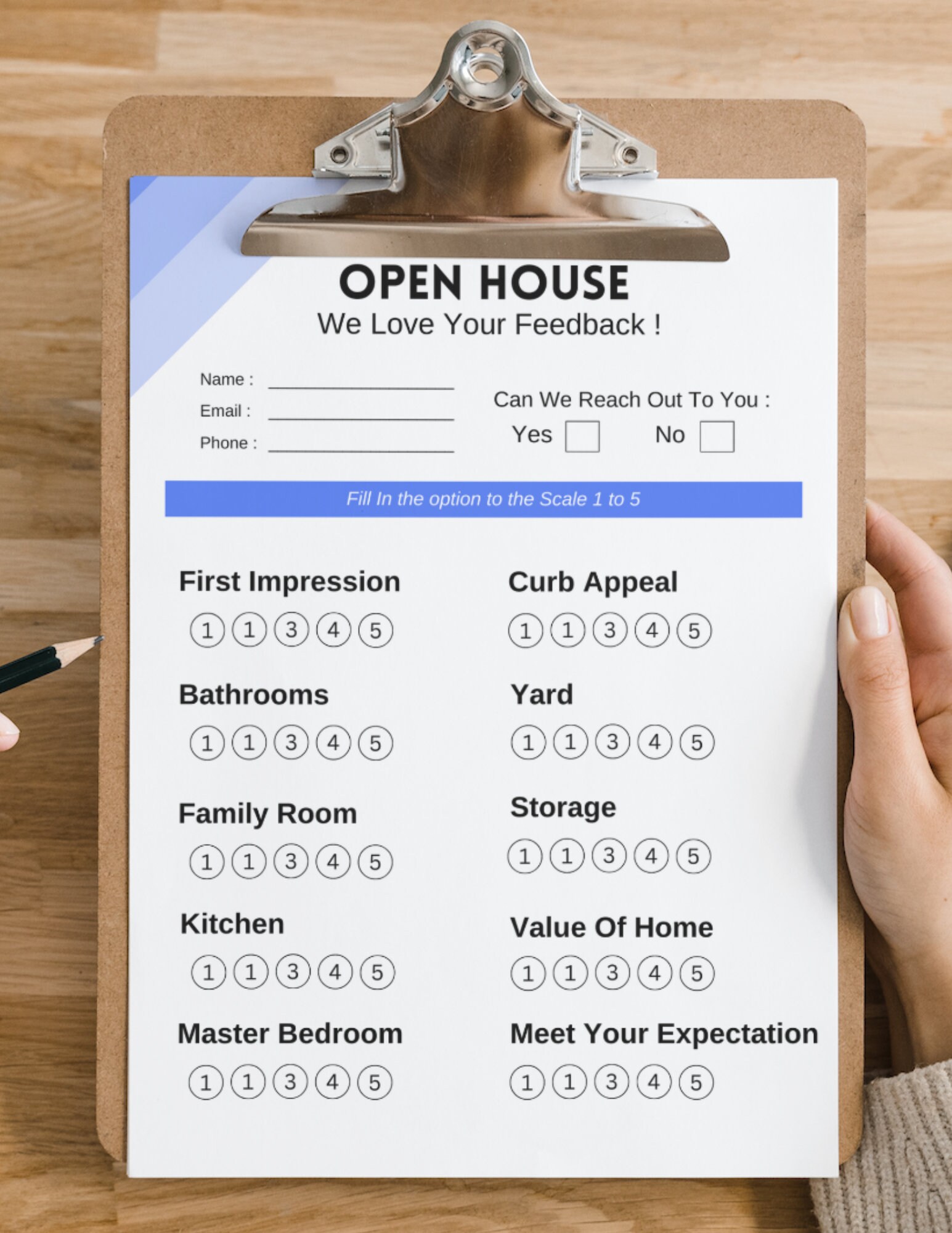 Open House Feedback Form, Editable Canva Template, Real Estate ...
