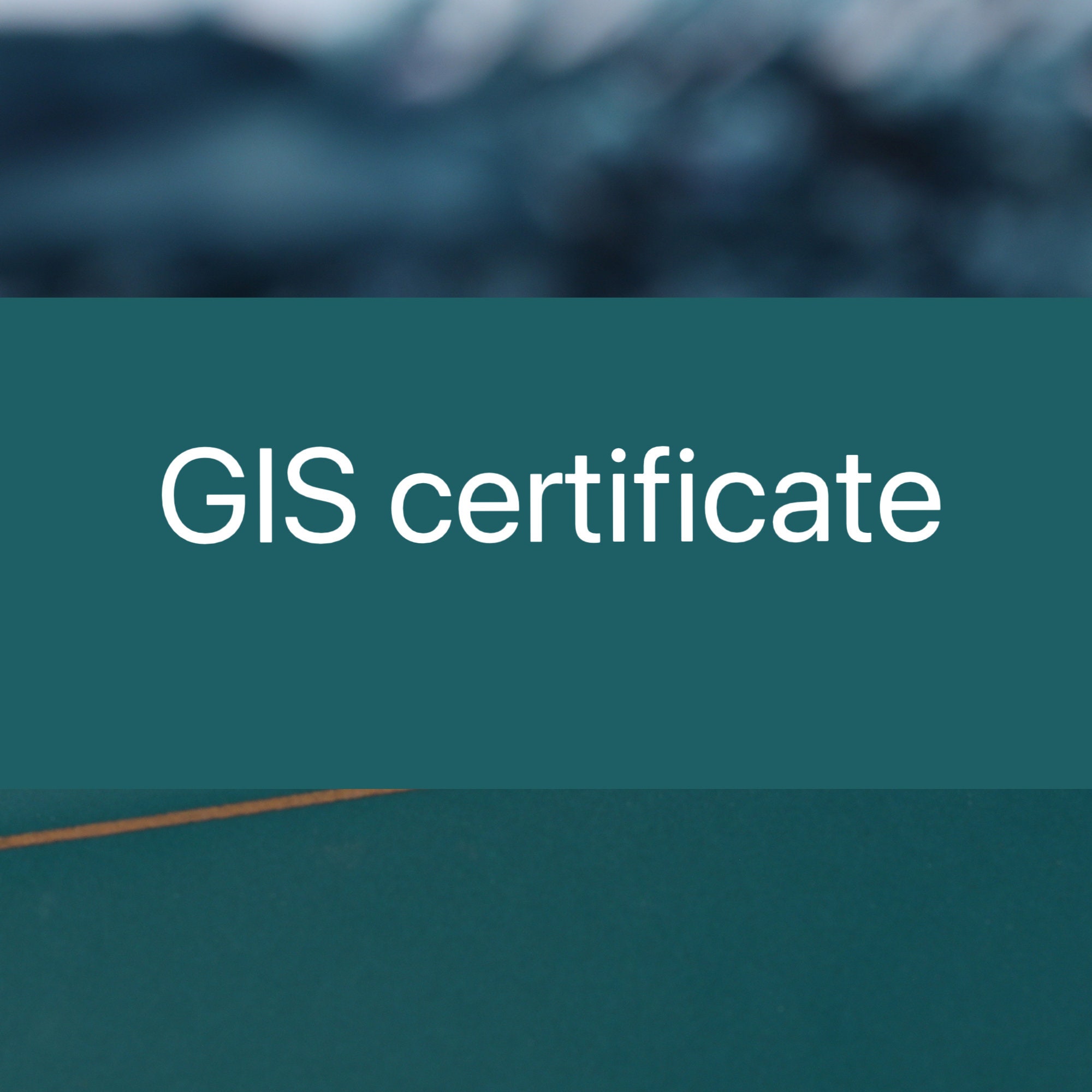 GIS Certificate - Etsy