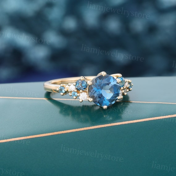 Anillo De Bodas De Topacio Compromiso Y Anillos De Bodas Con El