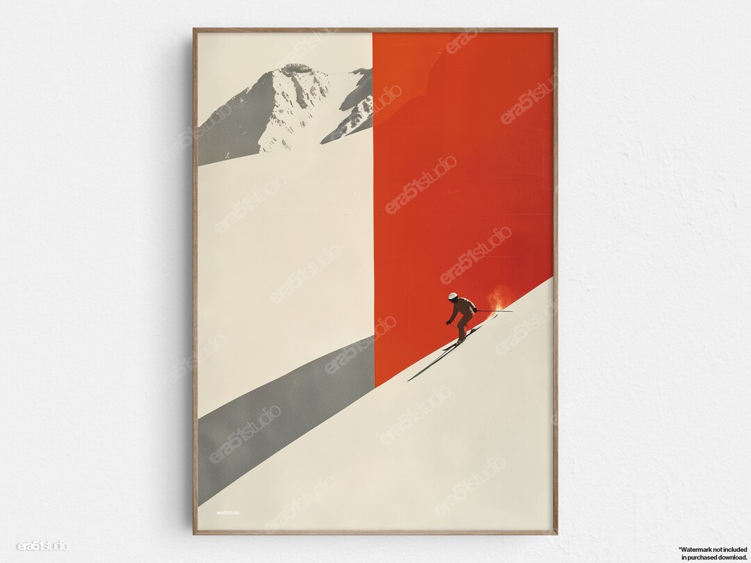Alpine Minimalism - Original Mid-century Modern Minimalist Wall Art ...