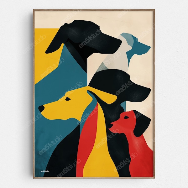 Colorful Dog Art - Etsy