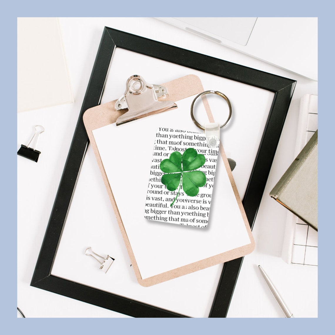 Queen of Tears 4 Leaf Clover Metal Keychain - Etsy