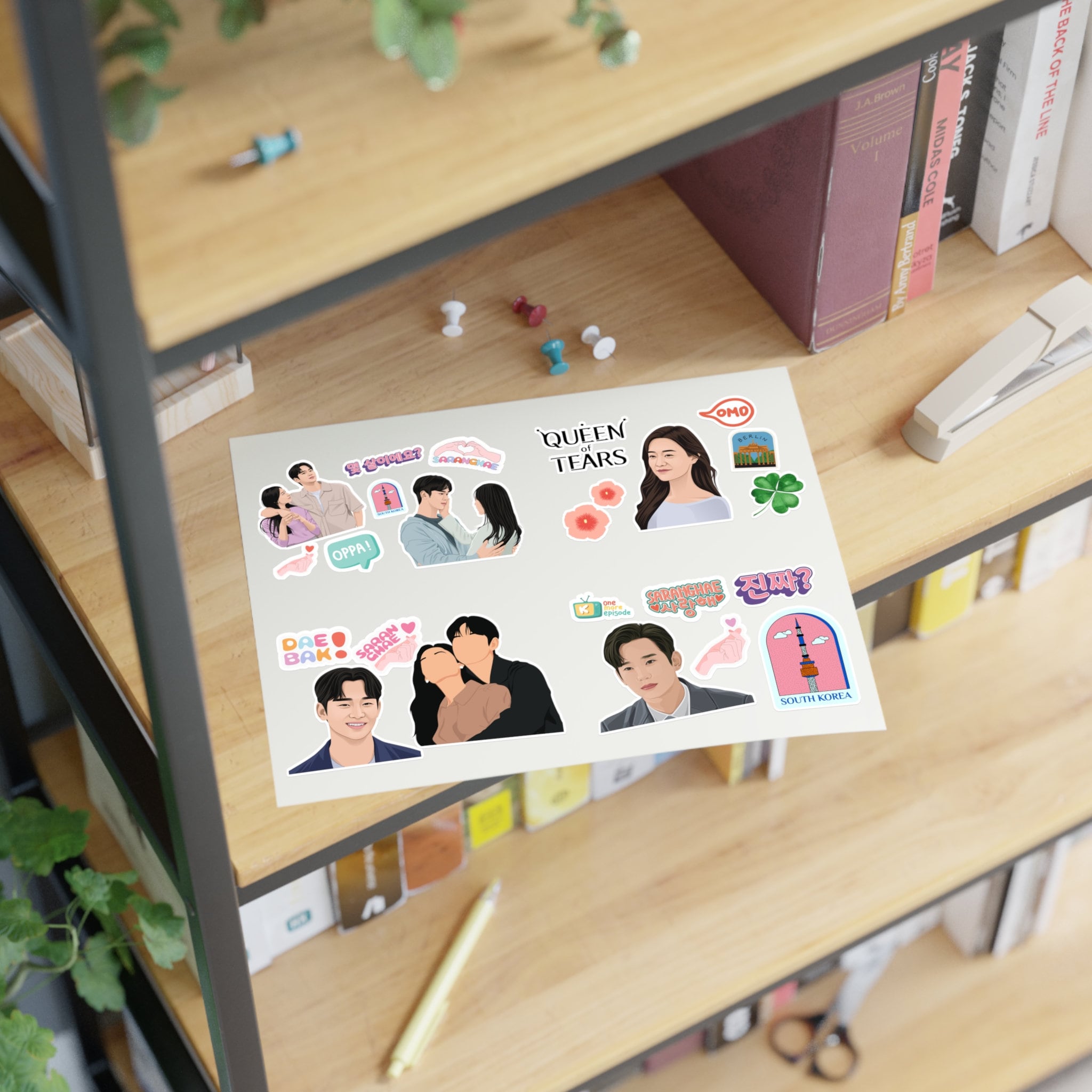 Queen of Tears Sticker Sheet | Kdrama Stickers | Kdrama Prints | Korea ...