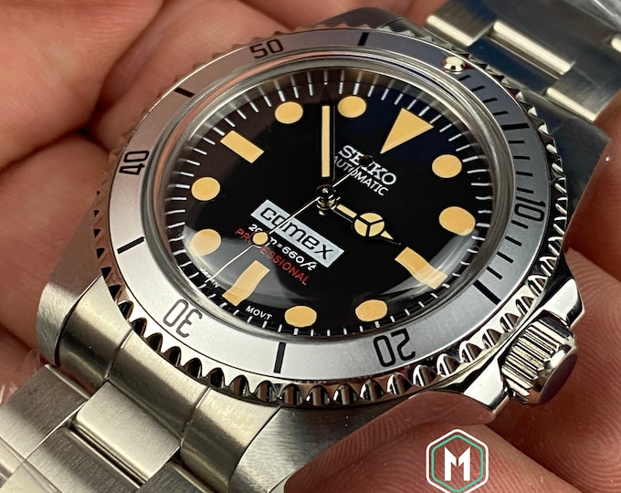 Vintage 39mm Dive Watch Seiko NH35 Mod MILSUB 5513 5514 Homage RAF ...