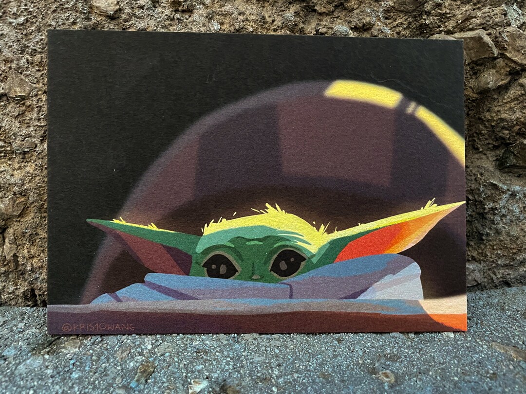 Grogu Baby Yoda Star Wars Mandalorian / Art Print / 5 by 7 Inches - Etsy