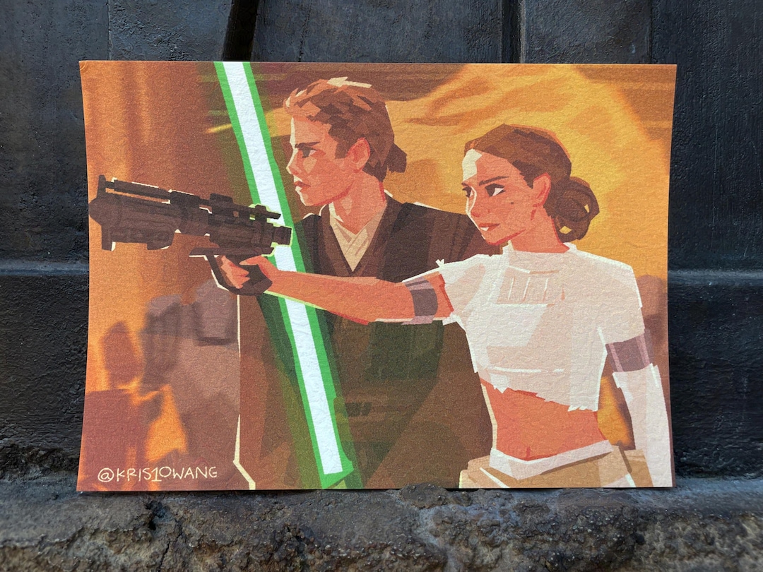 Padme Amidala and Anakin Skywalker Star Wars Attack of the Clones / Art ...