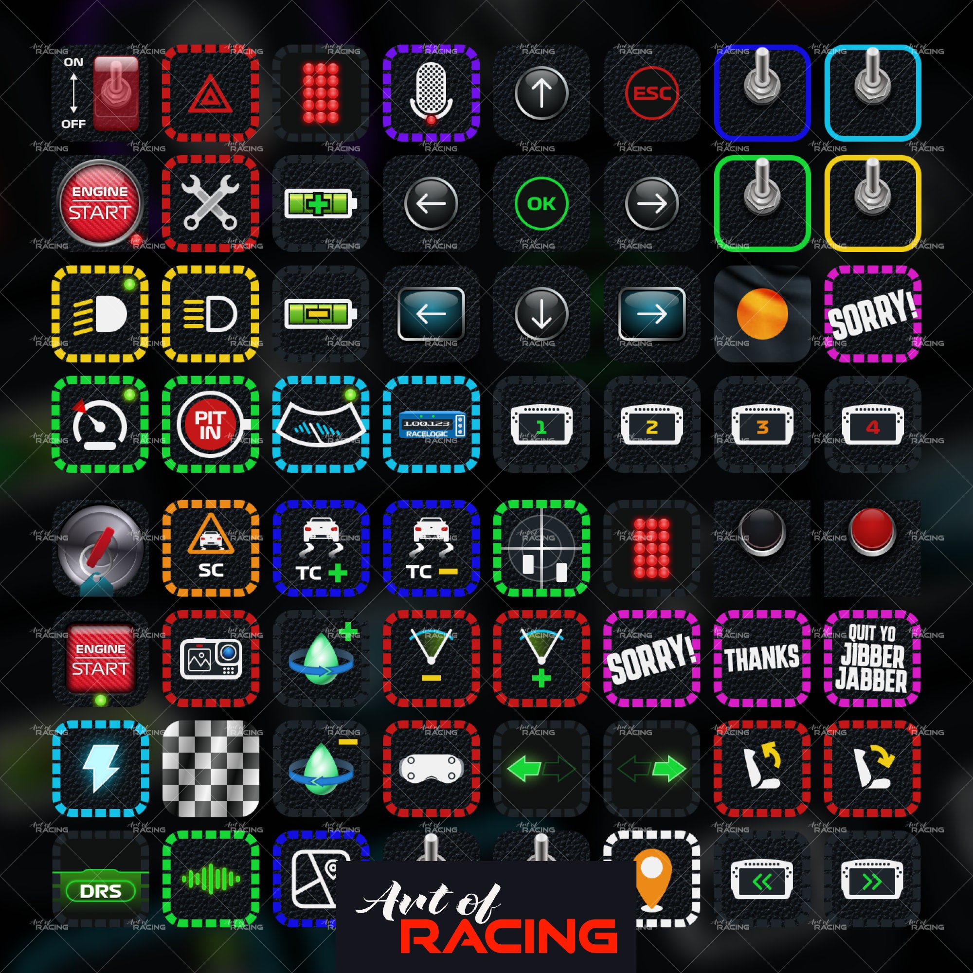Stream Deck Prime Pack Sim Racing Icons For Iracing Assetto Etsy
