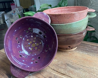 Handmade Ceramic Berry Bowl Pottery Colander for Berries - Etsy