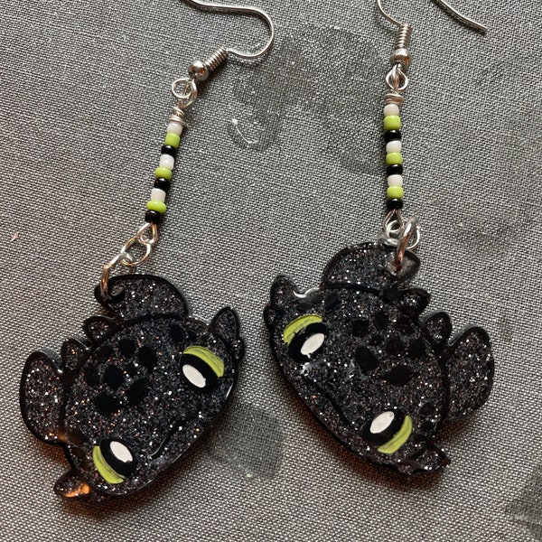 Toothless Dragon Earrings - Etsy