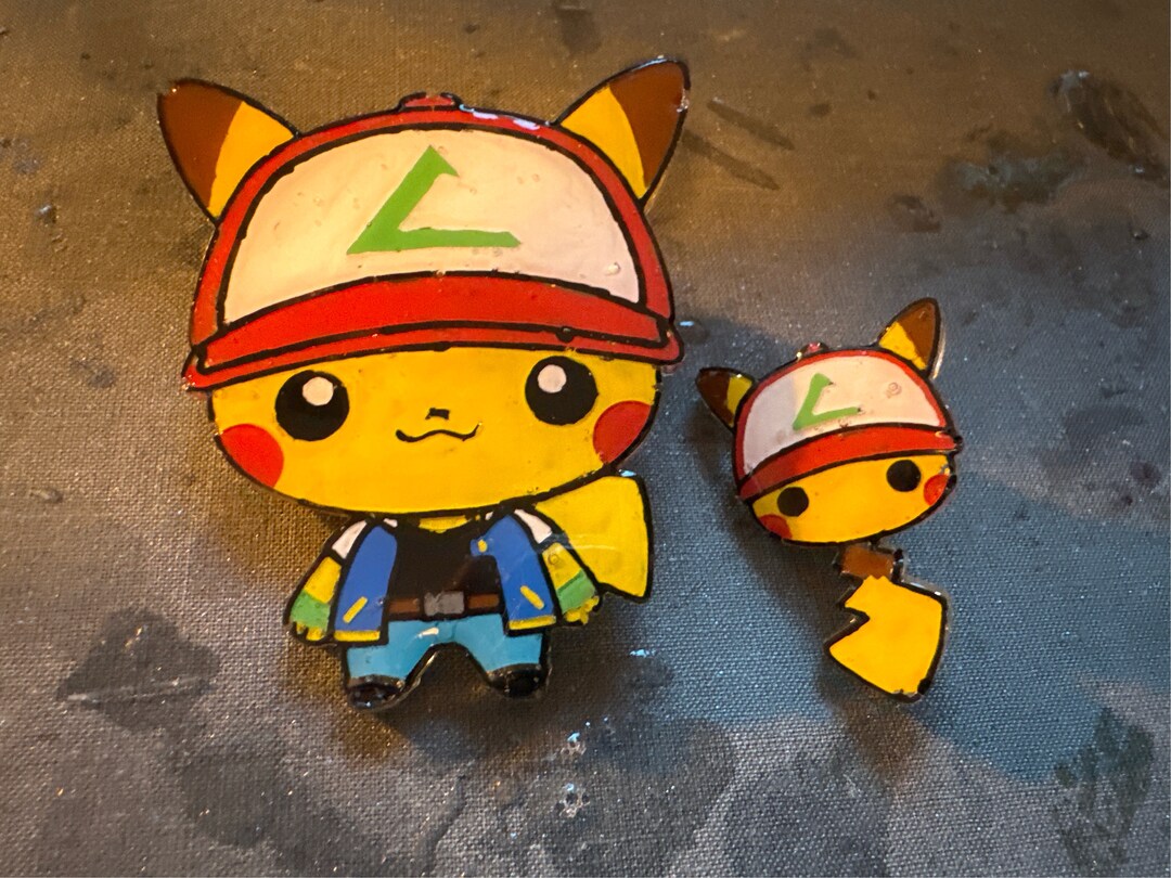 Pin Set Pikachu Cosplaying Ash From Pokemon - Etsy