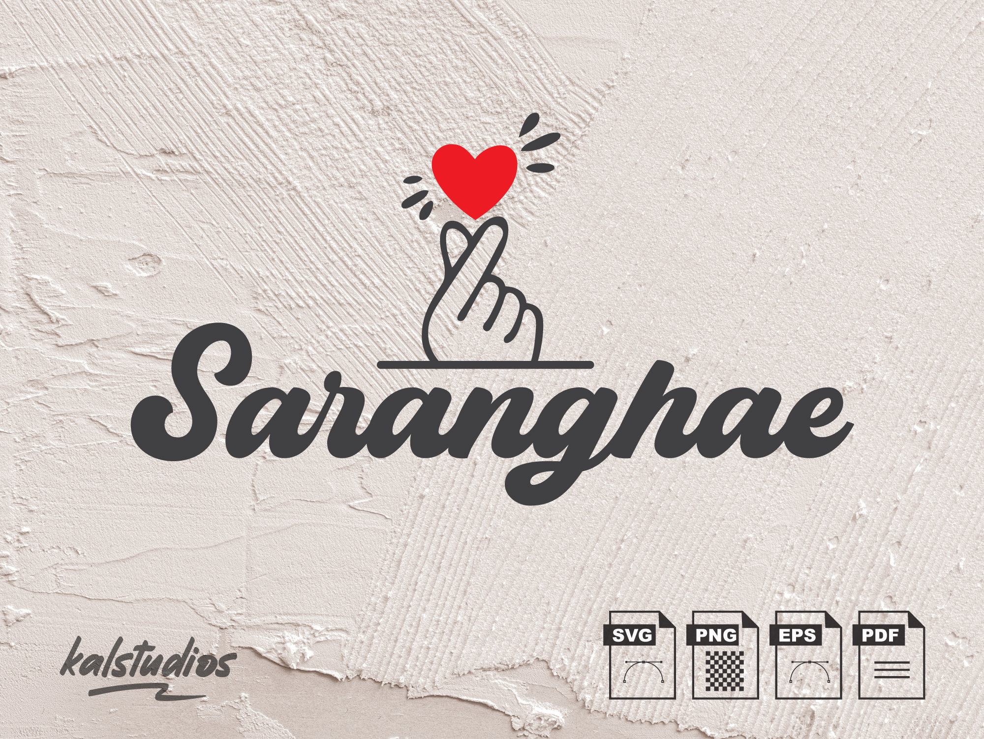 Saranghae SVG, Saranghae Mini Love Svg, Love Svg, Korean Love, Loving ...