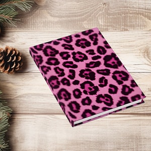 Pink Leopard Print Hardcover Journal: Lined or Blank Diary - Etsy