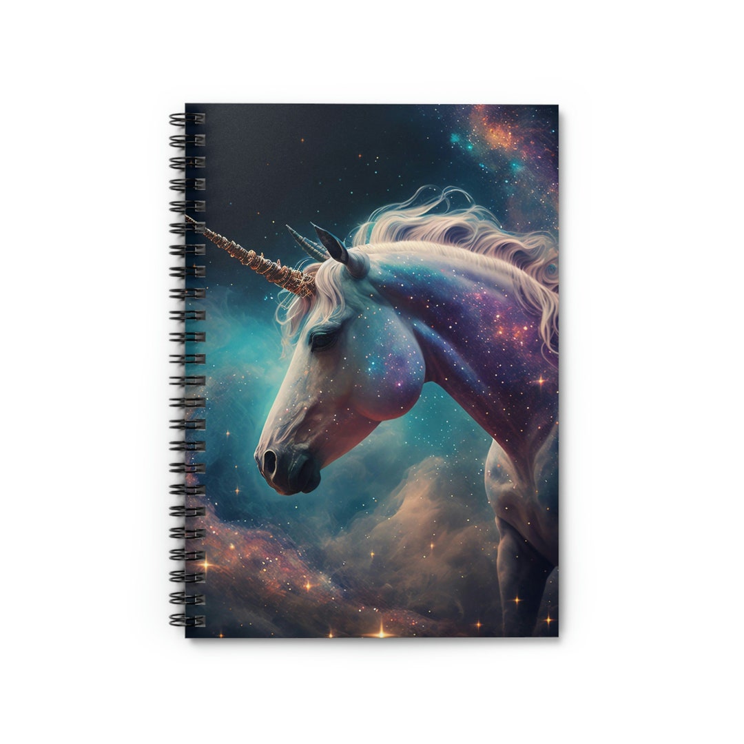 Unicorn Journal, Cute Spiral Notebook, Fantasy Notebook, Lined Notebook ...