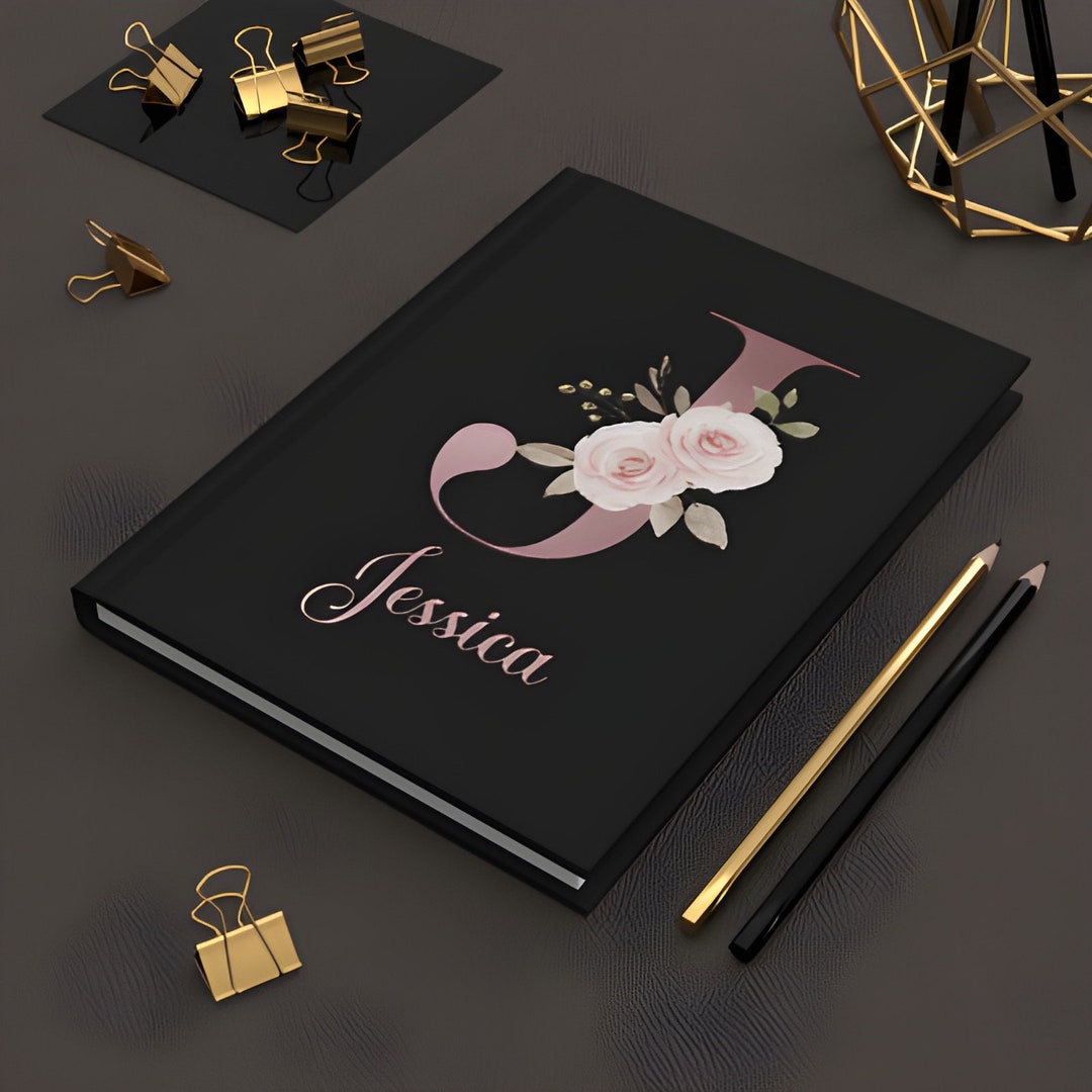 Floral Monogram Hardcover Journal: Personalized Name Diary - Etsy