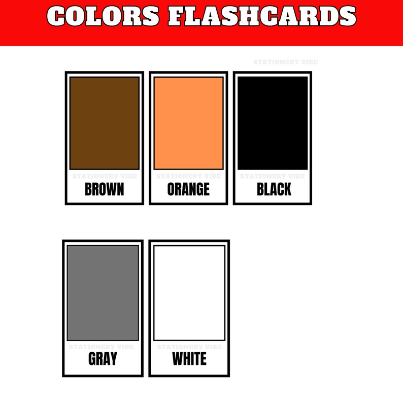 Printable Color Flashcards, Educational Cards, Early Learning ...