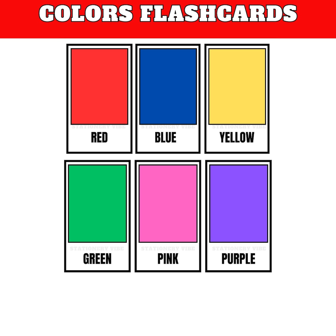 Printable Color Flashcards, Educational Cards, Early Learning ...