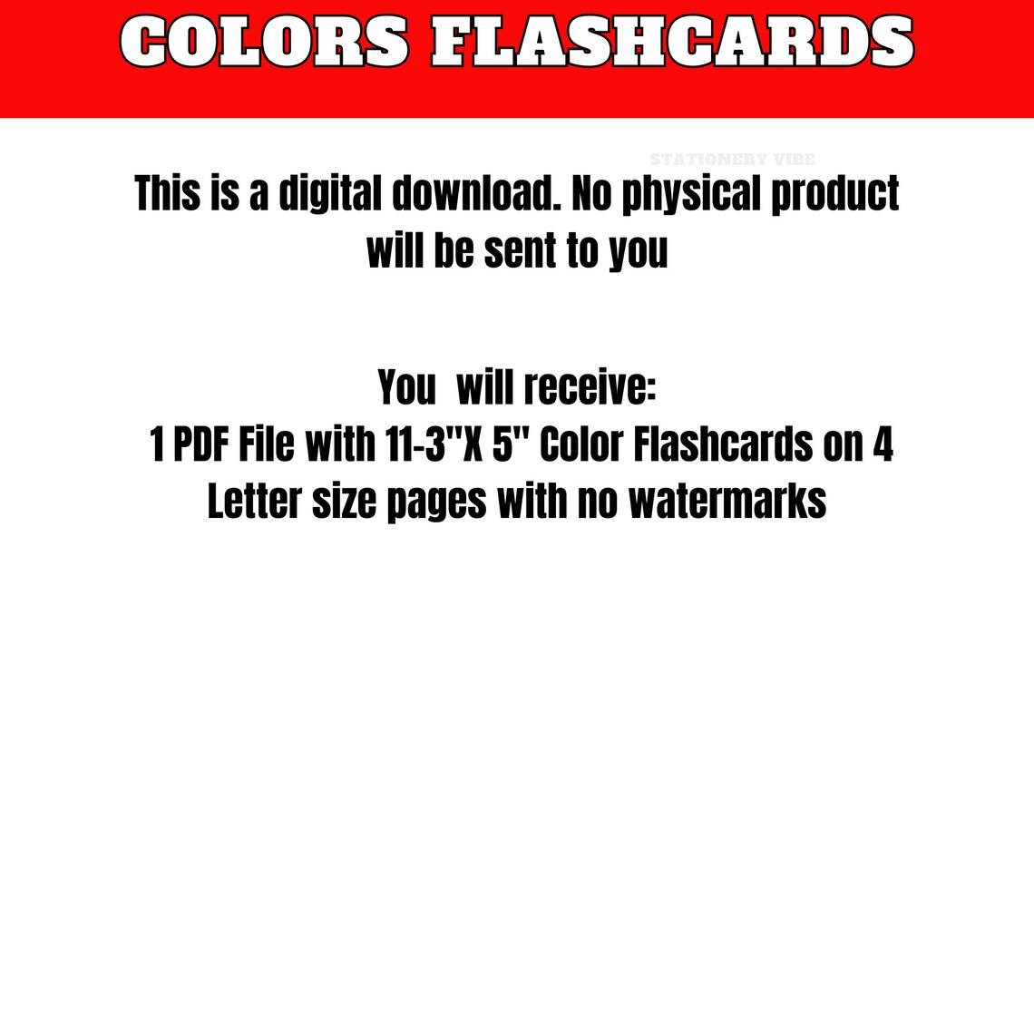 Printable Color Flashcards, Educational Cards, Early Learning ...