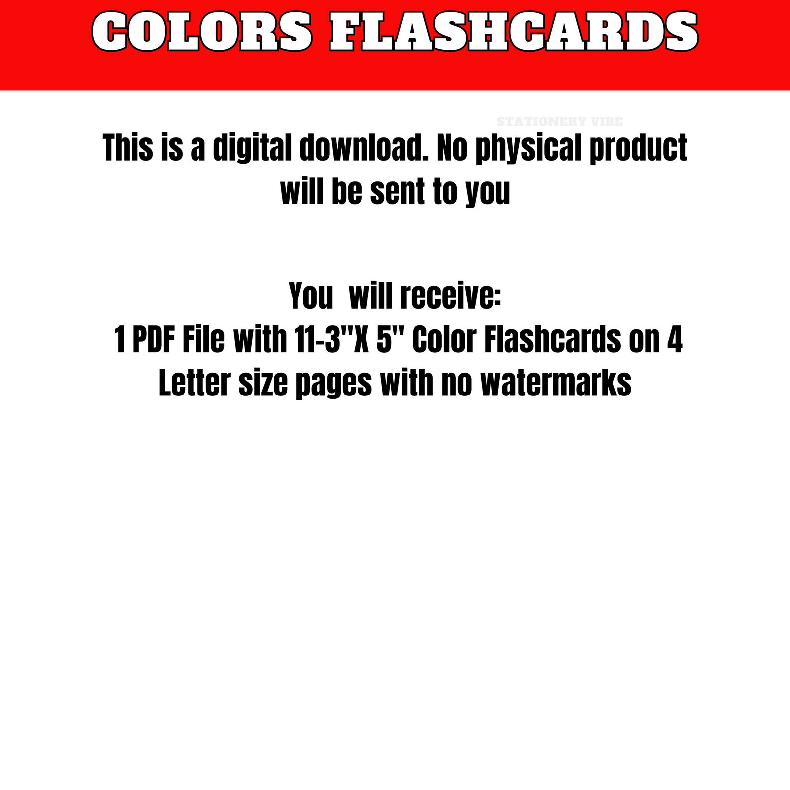 Printable Color Flashcards, Educational Cards, Early Learning ...