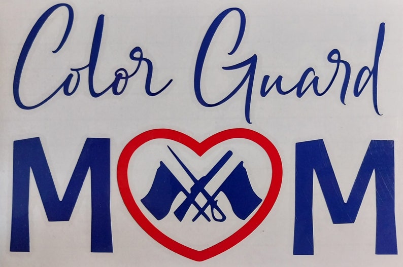Color Guard Mom Vinyl Window Decal - Etsy