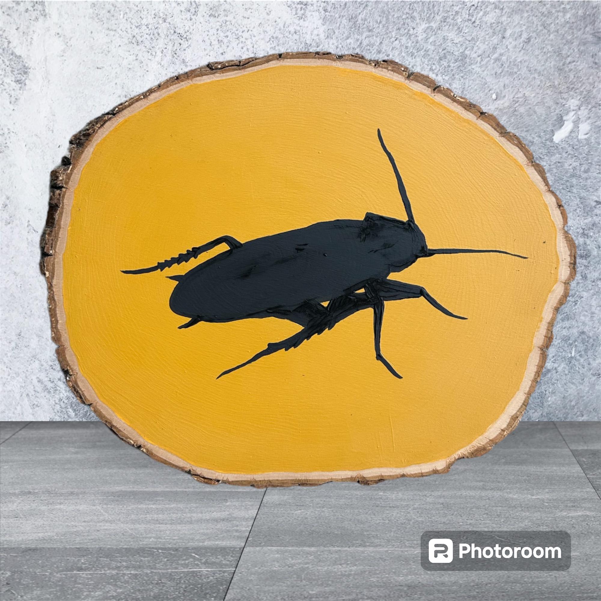 Hand Painted Cockroach Silhouette on Real Wood - Etsy
