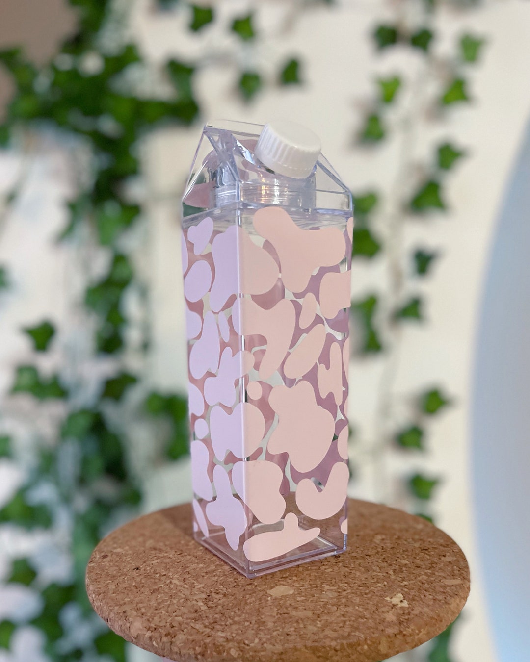 Cow Print Milk Carton Pink or Blue - Etsy