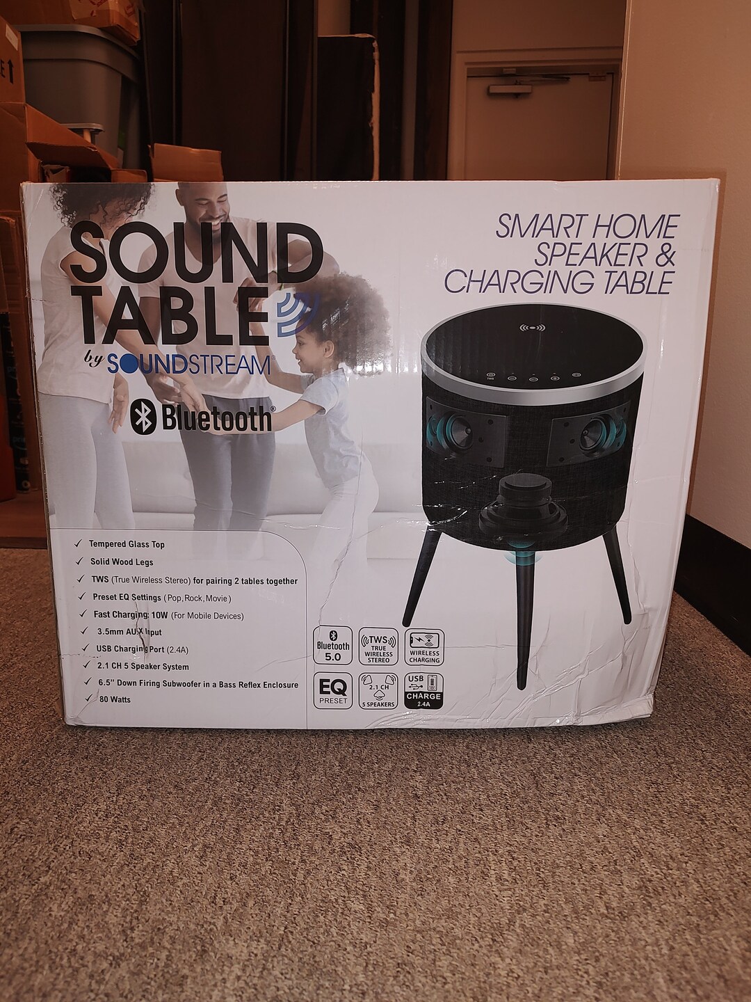 Sound Table by Soundstream- All in One Smart Home Speaker & Charging ...