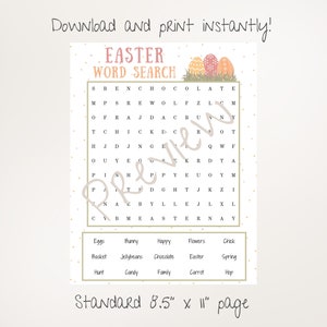 Easter Word Search Printable for Kids Easter Word Find Easter Word ...
