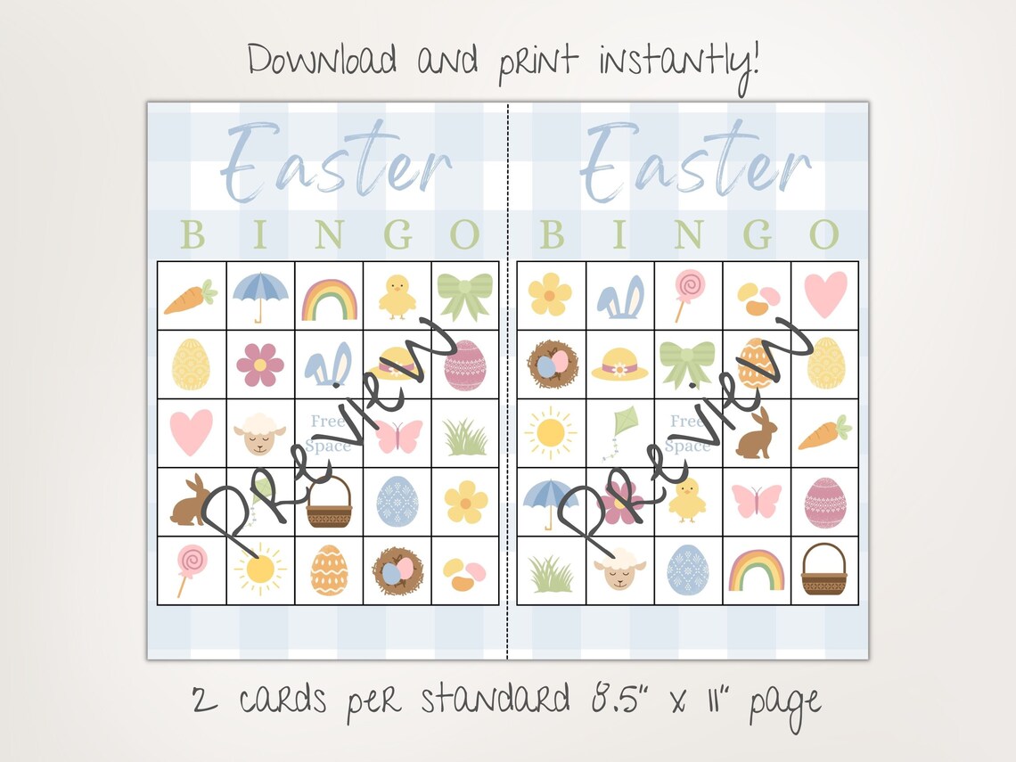 Easter Bingo Printable Easter Bingo Game for Kids Classroom Bingo Kids ...