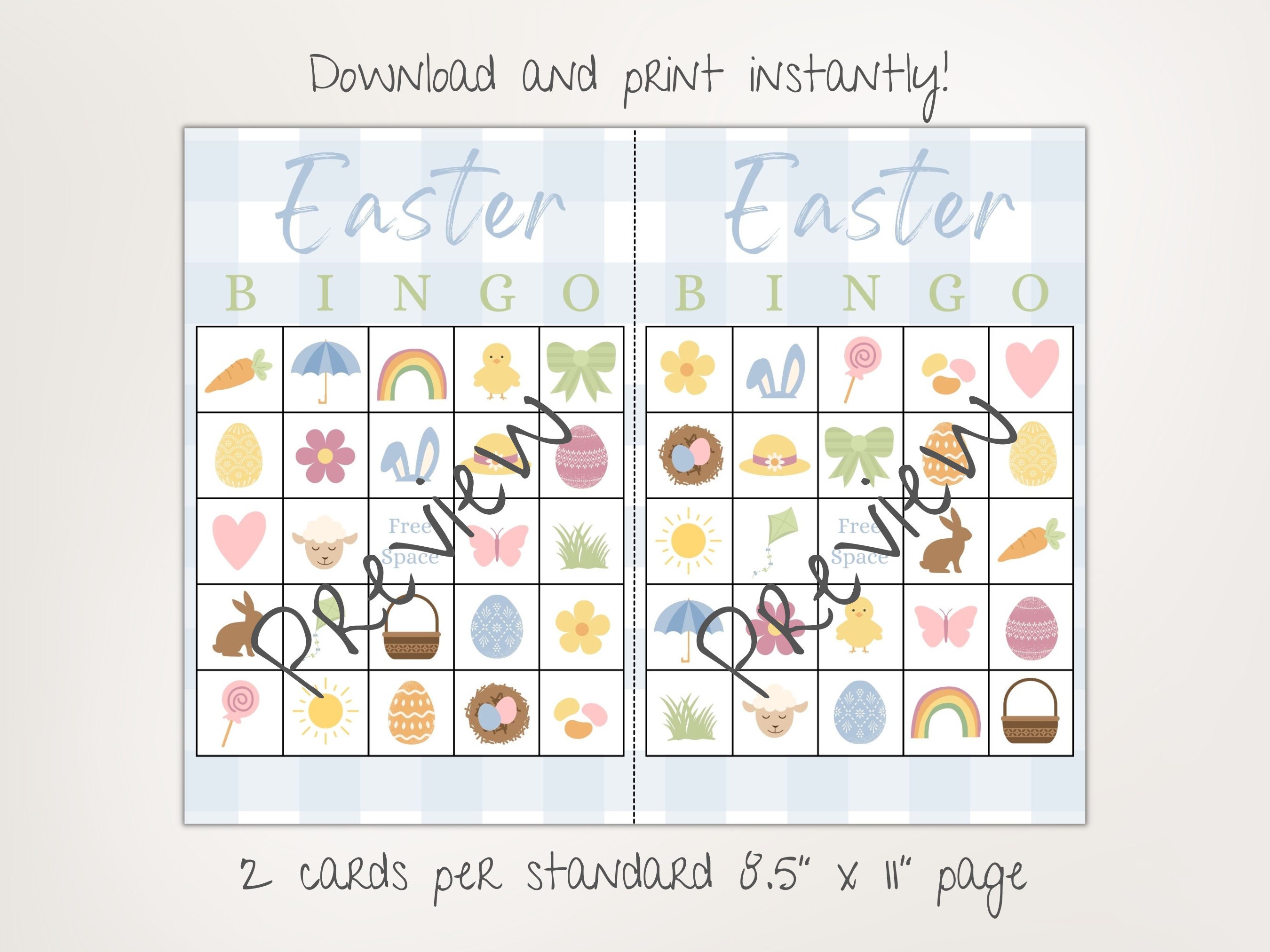 Easter Bingo Printable Easter Bingo Game for Kids Classroom Bingo Kids ...