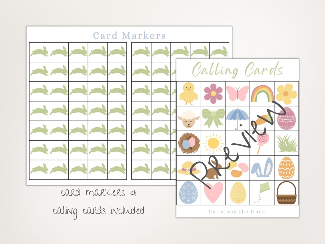 Easter Bingo Printable Easter Bingo Game for Kids Classroom Bingo Kids ...