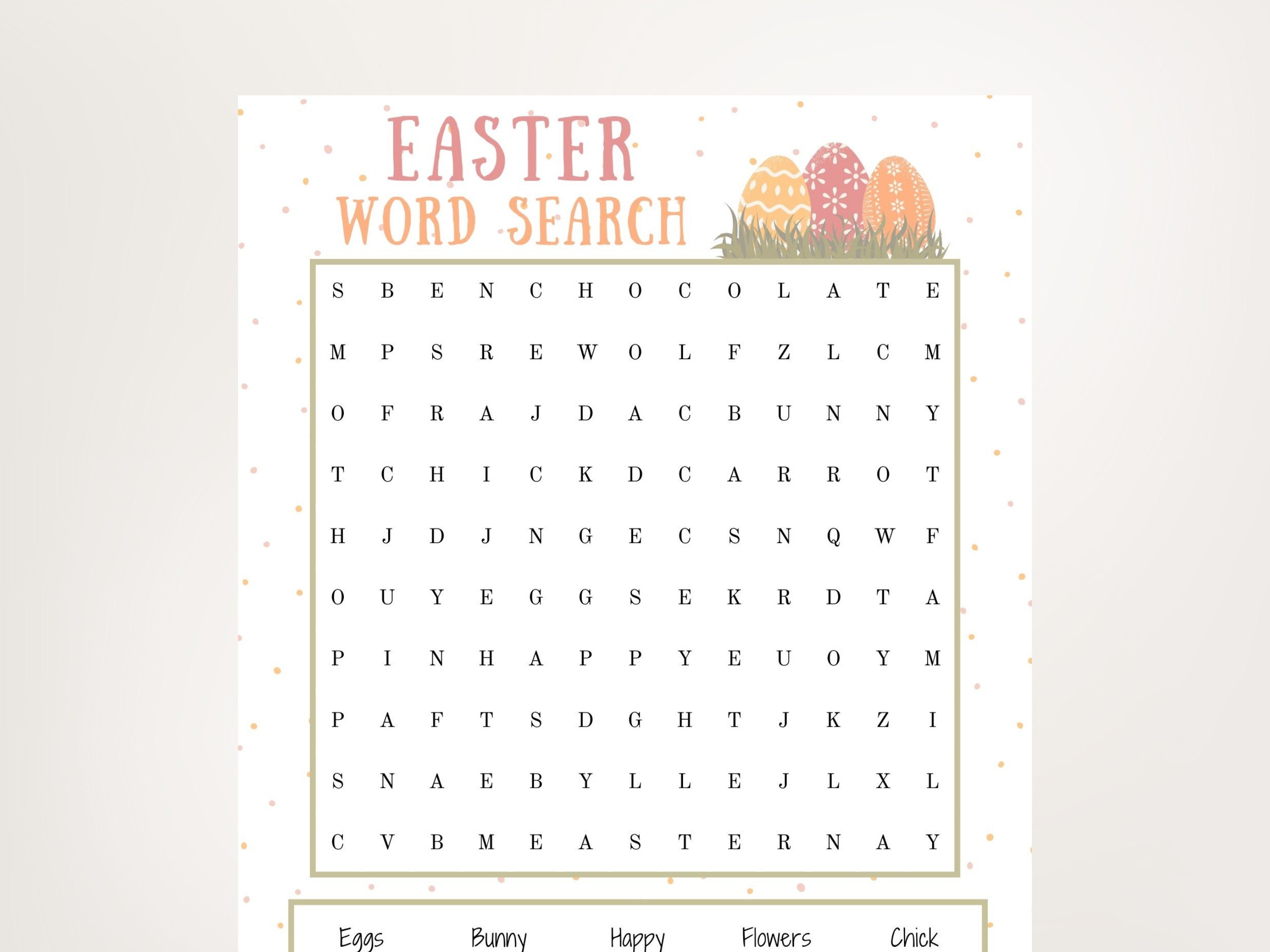 Easter Word Search Printable for Kids Easter Word Find Easter Word ...