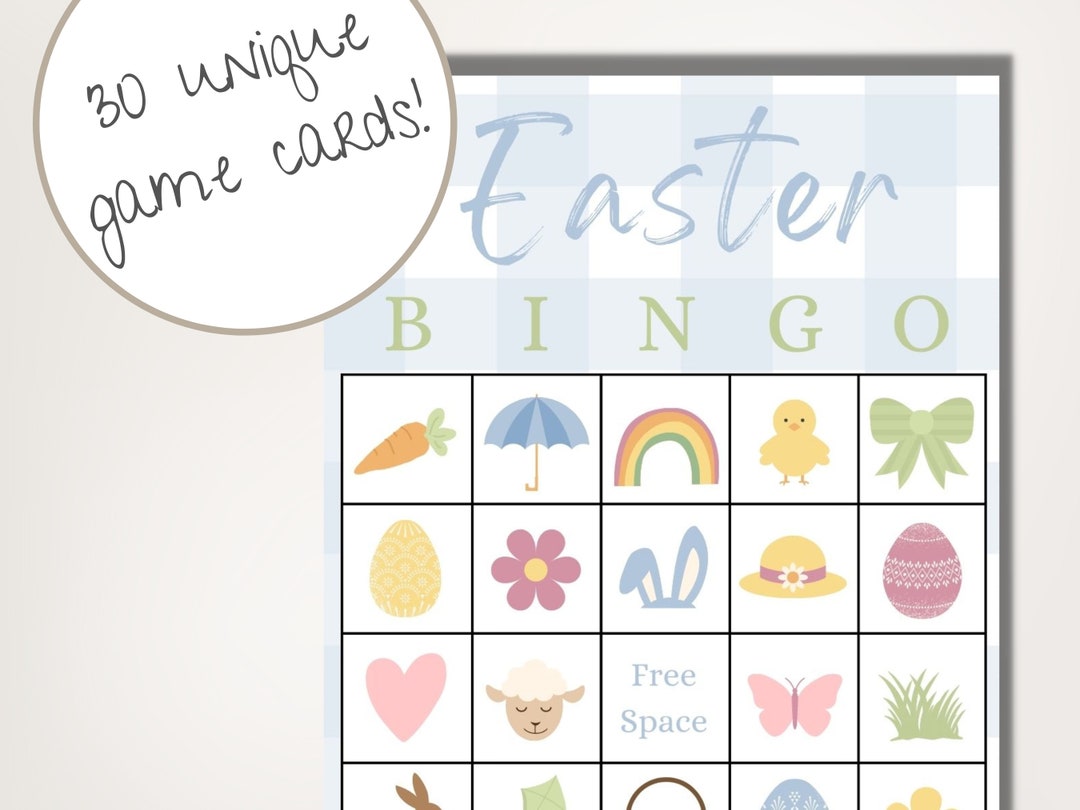 Easter Bingo Printable Easter Bingo Game for Kids Classroom Bingo Kids ...
