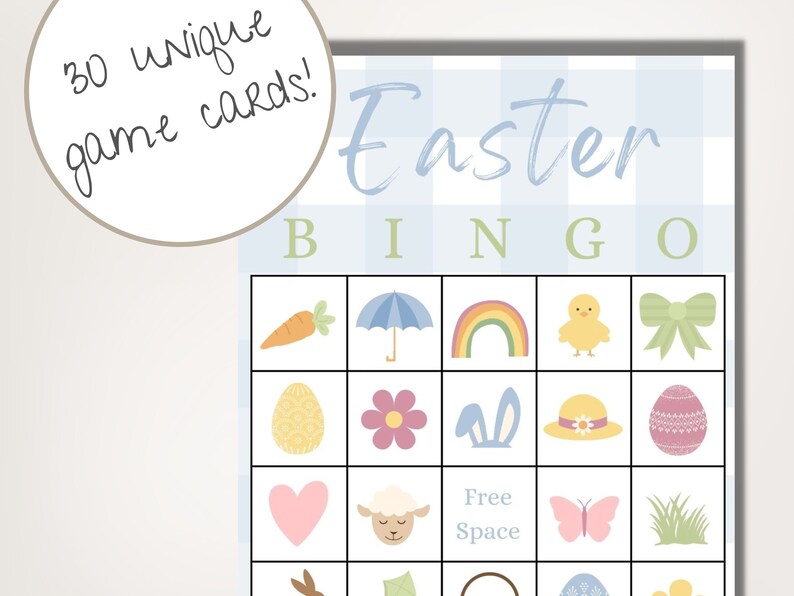 Easter Bingo Printable Easter Bingo Game for Kids Classroom Bingo Kids ...