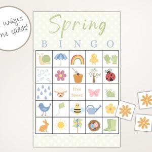 Spring Bingo Printable Spring Bingo Game for Kids Springtime Bingo Kids ...