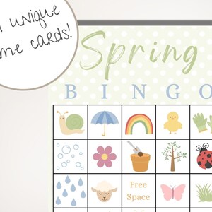 Spring Bingo Printable Spring Bingo Game for Kids Springtime Bingo Kids ...