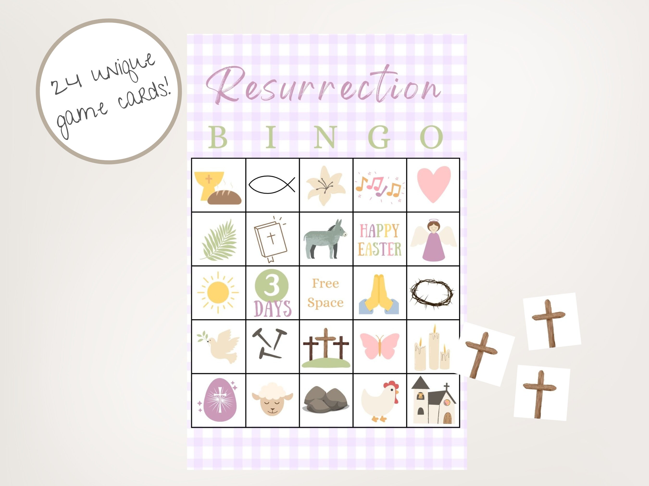 Resurrection Bingo Game Printable Easter Bingo Bible Bingo Sunday ...