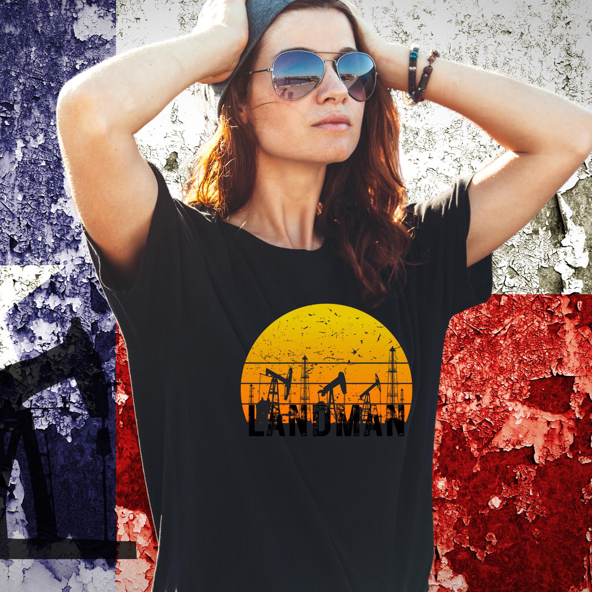 Landman T-shirt: Retro Oil Rig Graphic Tee - Etsy