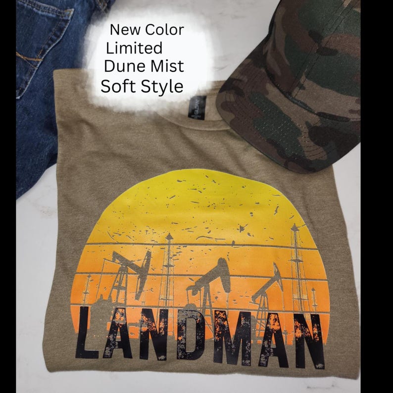 Landman T-shirt: Retro Oil Rig Graphic Tee - Etsy