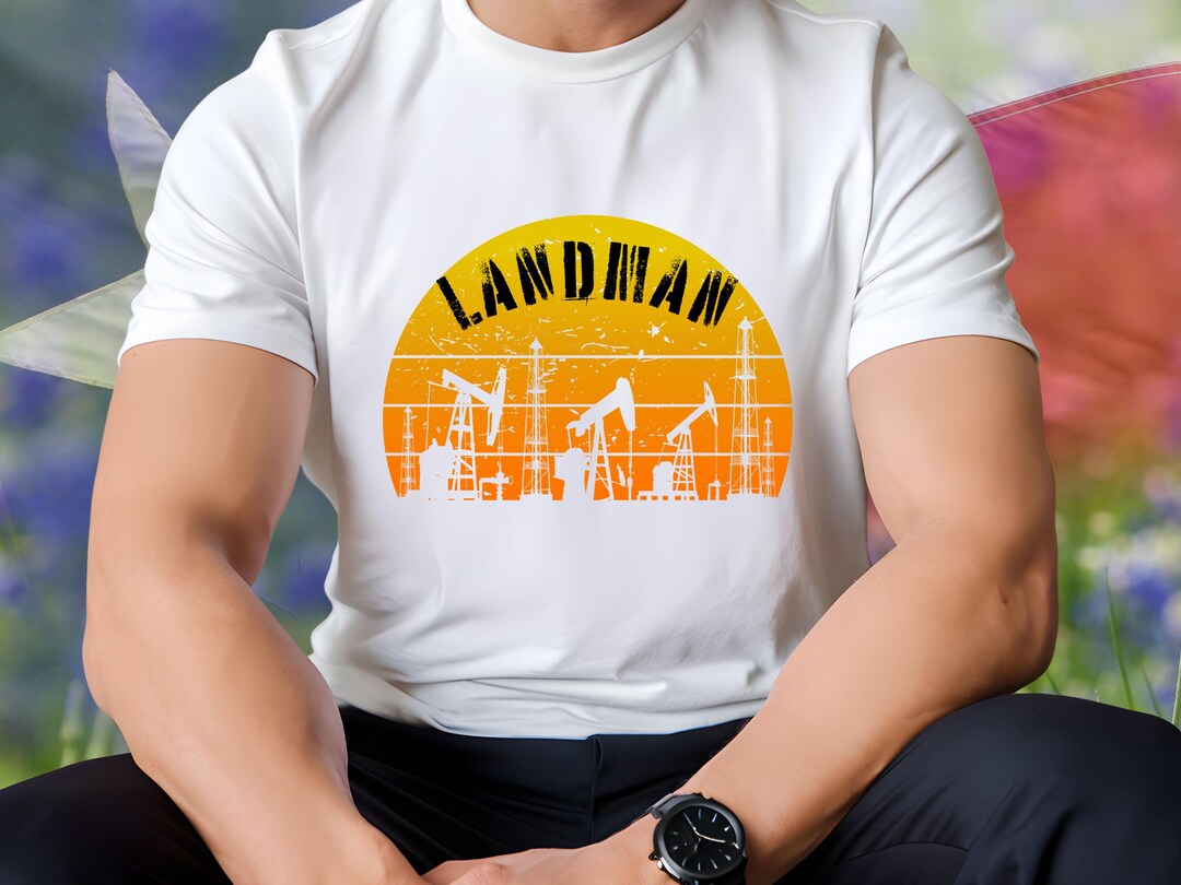 Landman Oil Rig T-shirt: Texas Distressed Graphics - Etsy