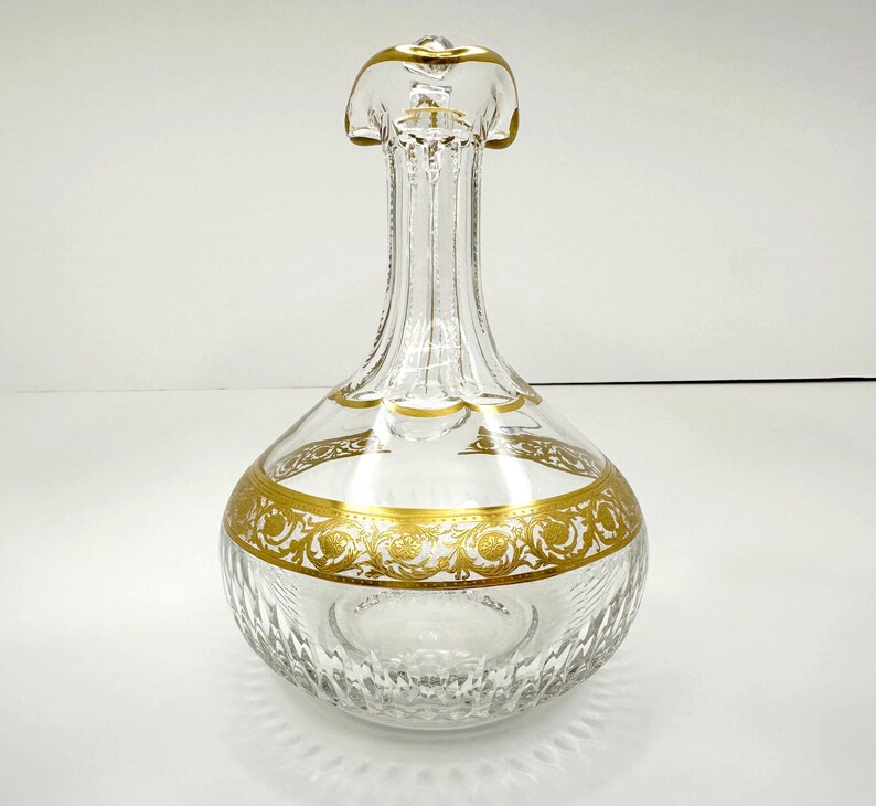 Saint-louis Thistle Crystal Wine Ewer Handled Decanter Signed France 10 ...