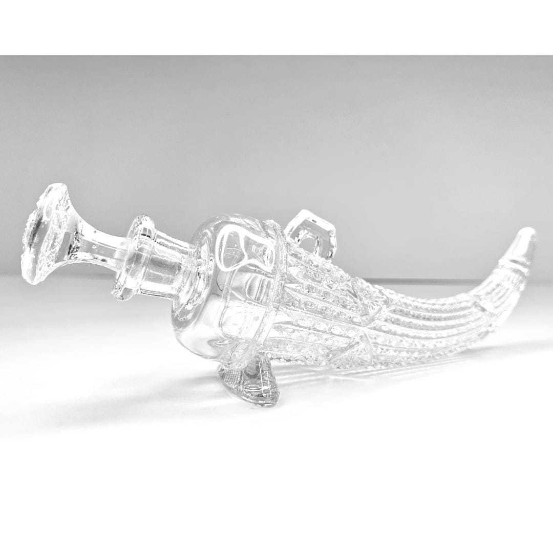 Car Flask Antique Glass Horn of Plenty With Stand Pressed Glass ...