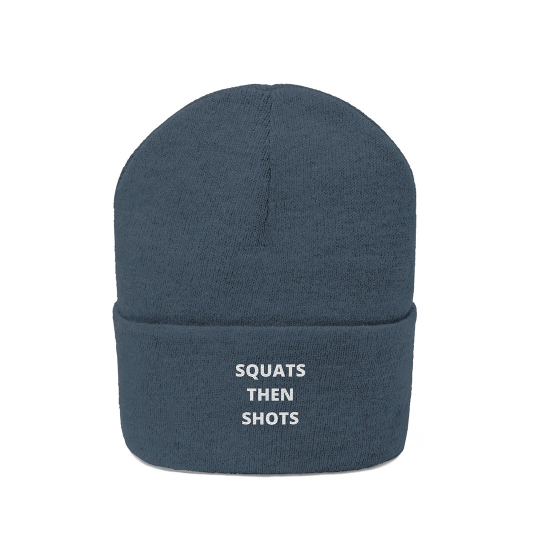 Gym Beanie Squats Then Shots Wool Hat - Etsy
