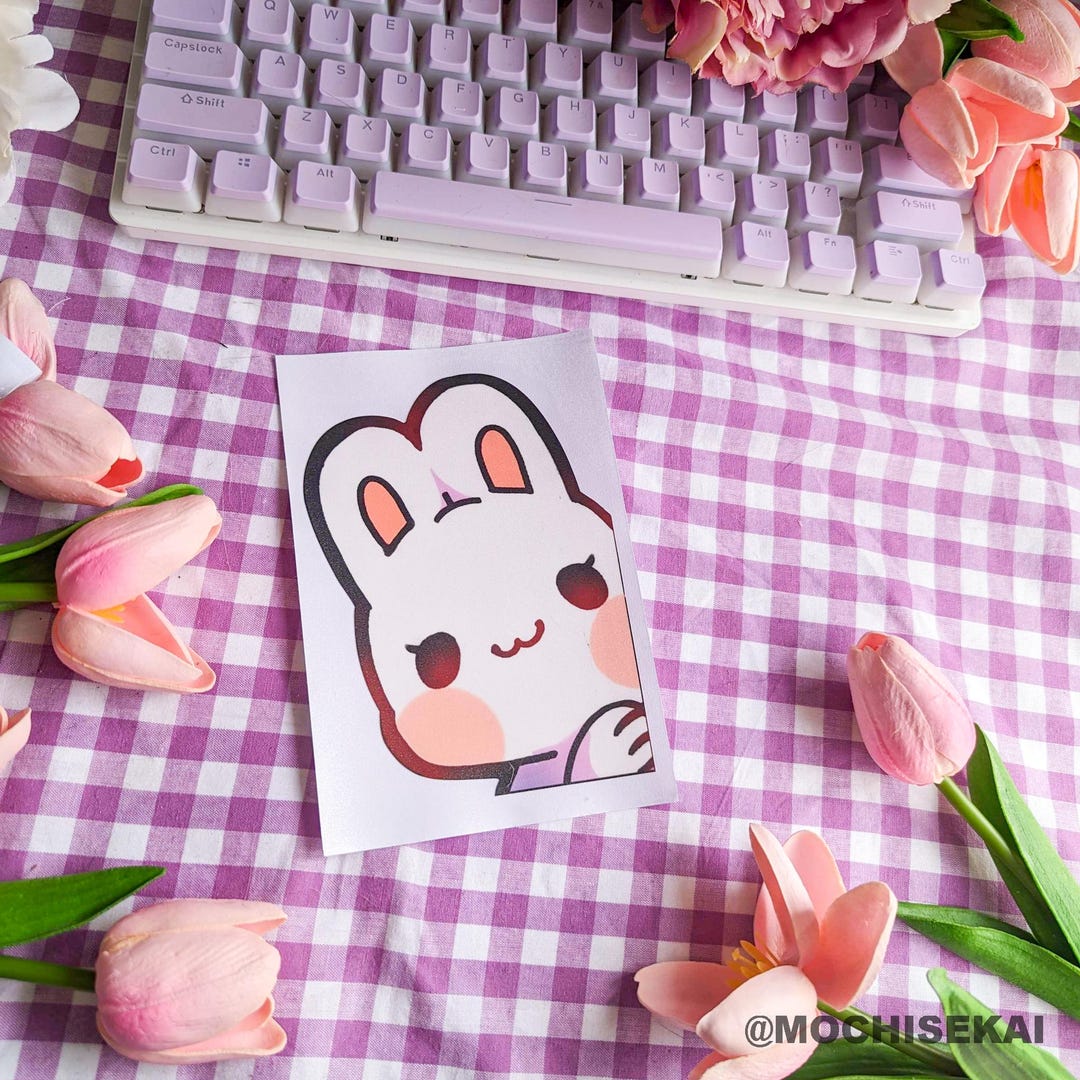 Peeking Bunny Peeker Stickers| Bun Car Decal Art Kawaii Anime | Cute ...
