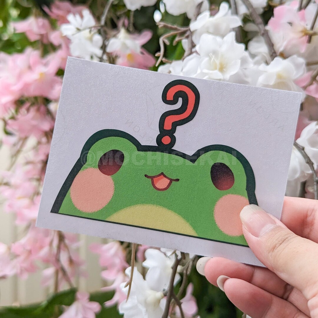 Confused Frog Peeker Stickers| Toad Car Decal | Cute Question Mark ...