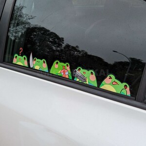 Confused Frog Peeker Stickers| Toad Car Decal | Cute Question Mark ...