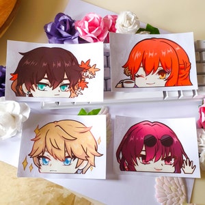 Gepard Honkai Star Rail Peeker Cute Bumper Sticker UV Resistant Anime ...